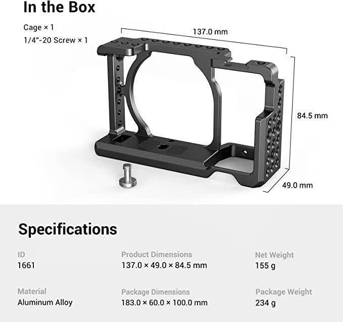 SmallRig Camera Cage only for Sony A6000 A6300 ILCE-6000 ILCE-6300 NEX7 ...