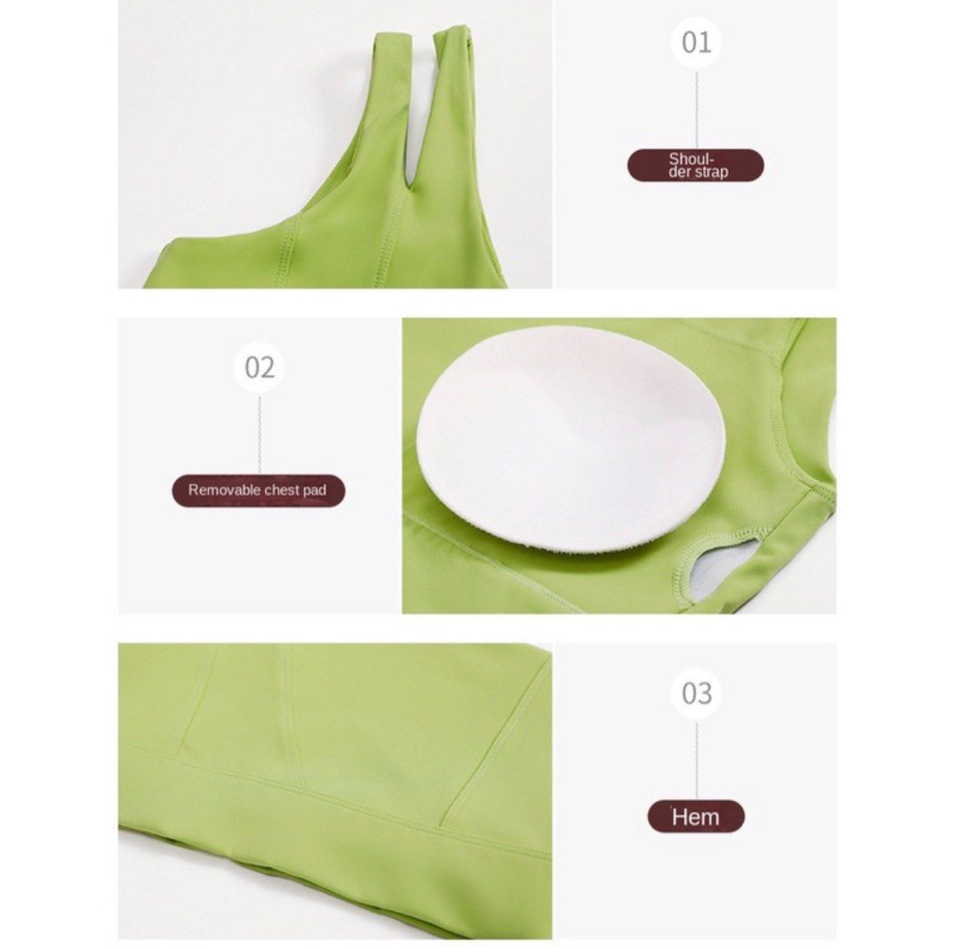 Sportsangel One Shoulder Toga Sports Bra in Black, Women's Fashion ...