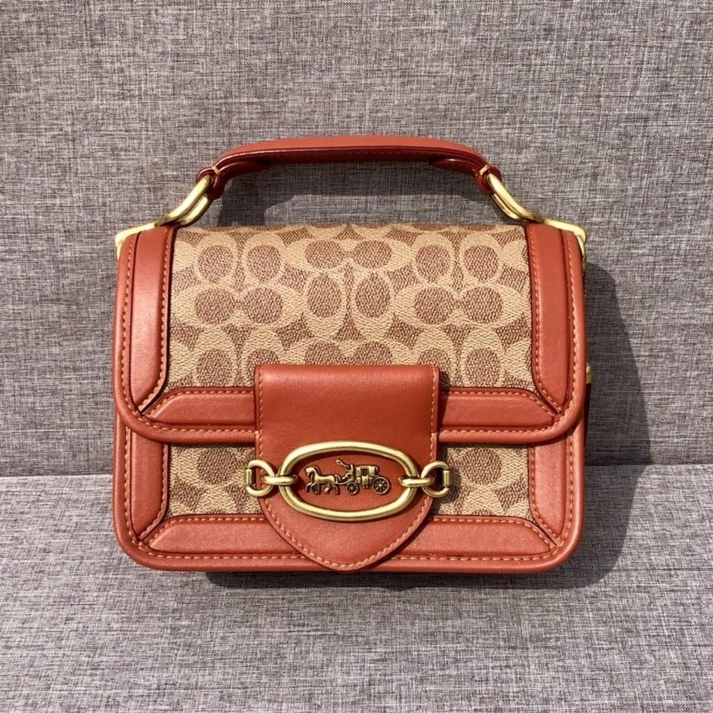 tas coach hero shoulder bag crossbody in signature, Fesyen Wanita, Tas ...