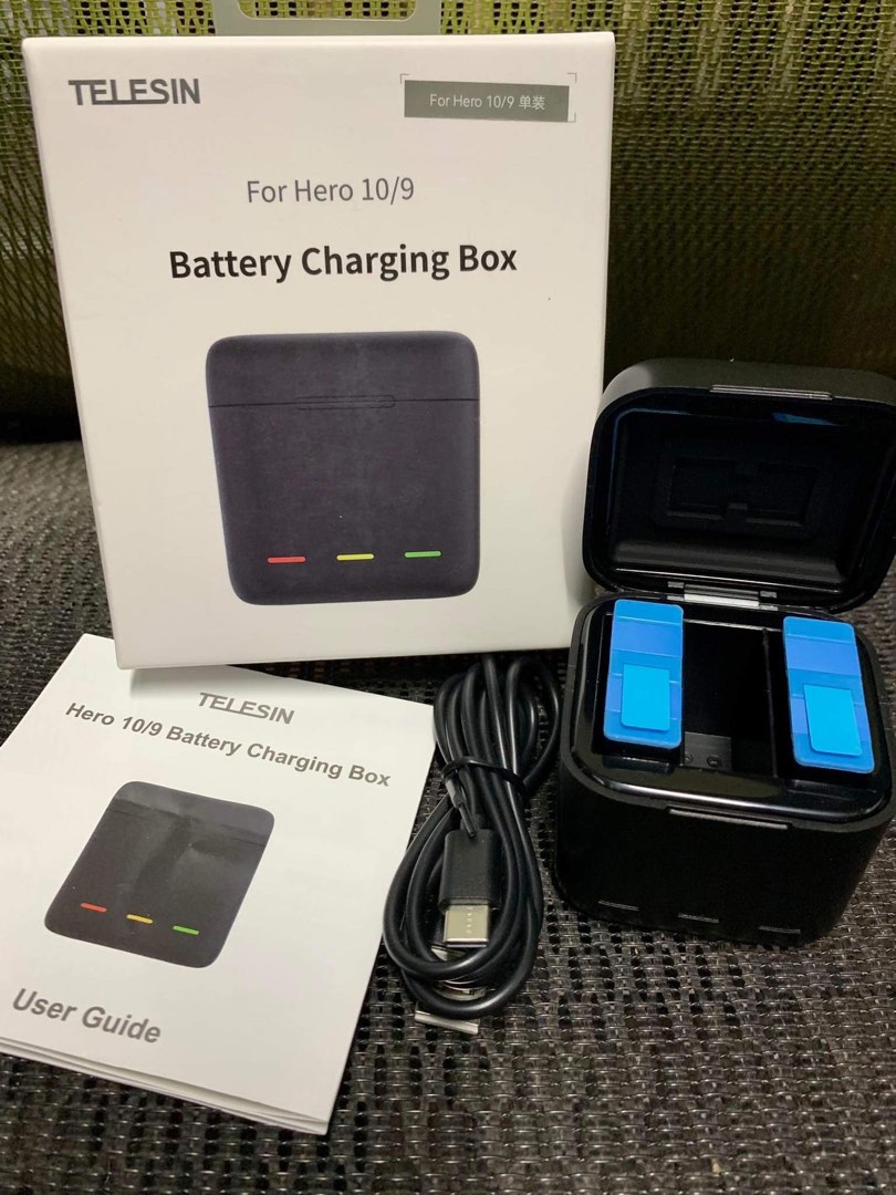 TELESIN BATTERY AND CHARGER GO PRO HERO 9/10/11, Photography ...