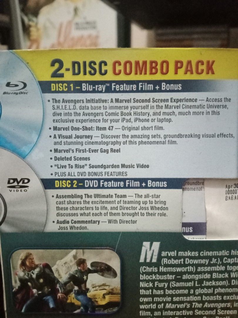 The Avengers Bluray-DVD combo pack on Carousell