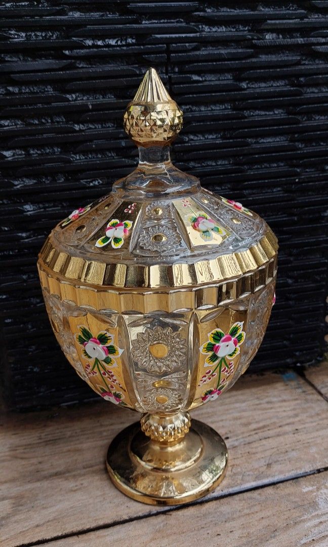 Toples tempat permen dari cristal Yosikawa, Antik, Lainnya di Carousell