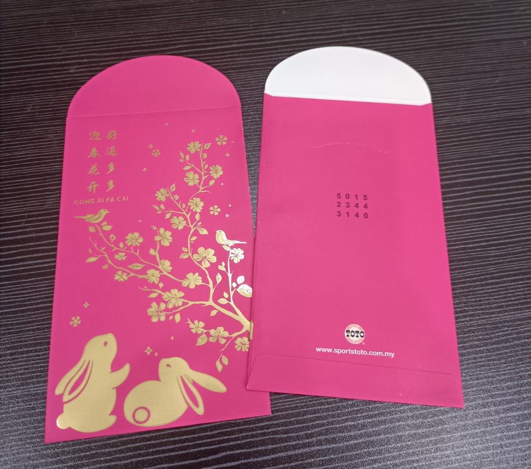 Toto 2023 red packet/Angpow/Ang pow/angbao/Hong bao/sampul raya ...