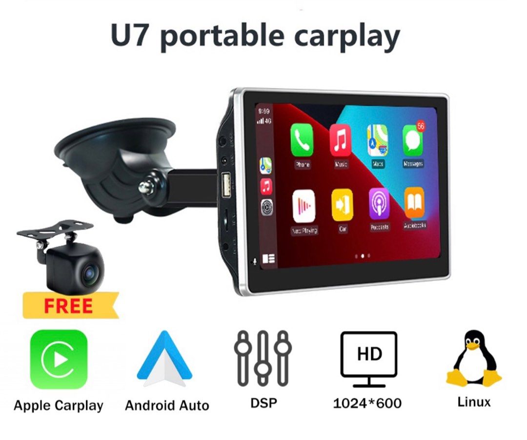 SALES! U7 Portable wireless Android Auto/Apple CarPlay(Plug & Play Car ...