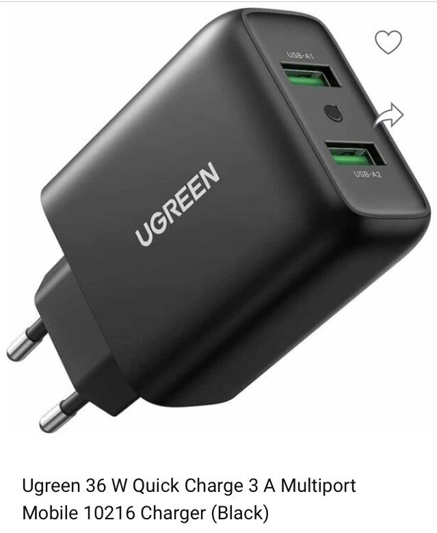 UGreen 36W USB Fast Charger, Mobile Phones & Gadgets, Mobile & Gadget ...