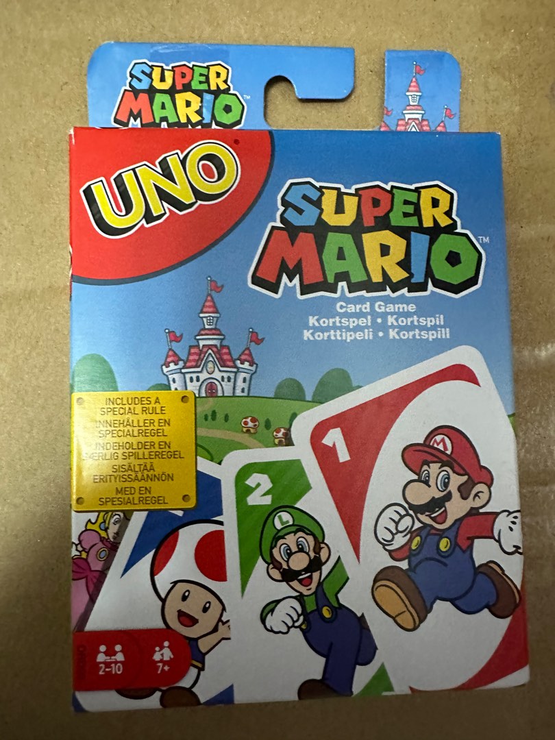 Uno Super Mario, 興趣及遊戲, 玩具 & 遊戲類 - Carousell