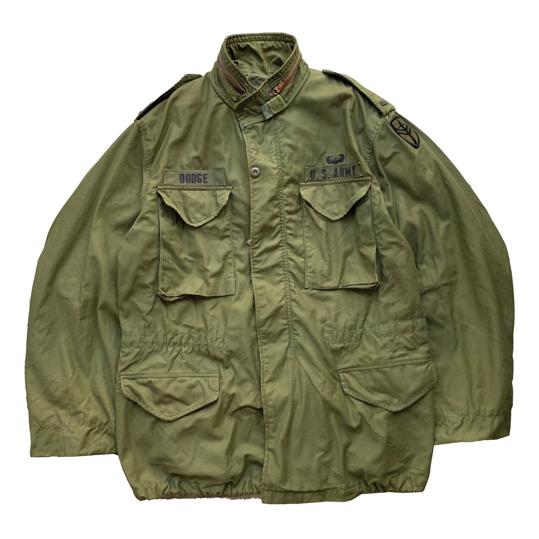 Vintage 80s Military Field M65 Green Jacket on Carousell