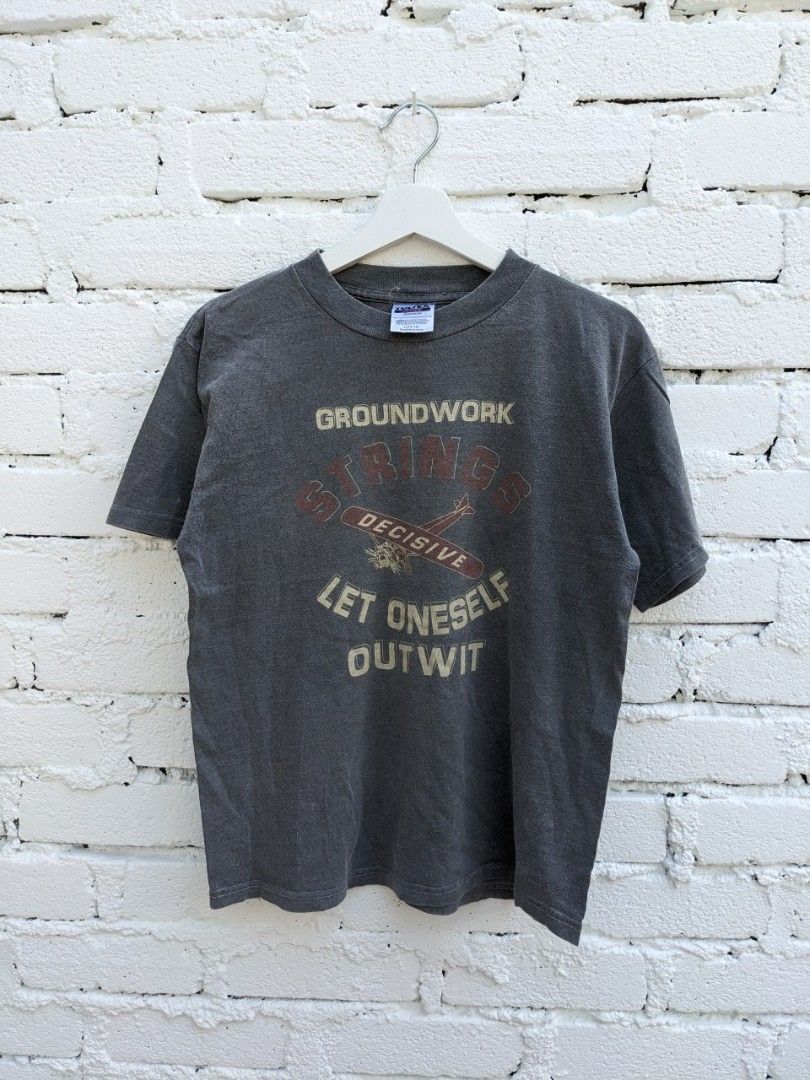 Vintage 90s groundwork string, Men's Fashion, Tops & Sets, Tshirts ...