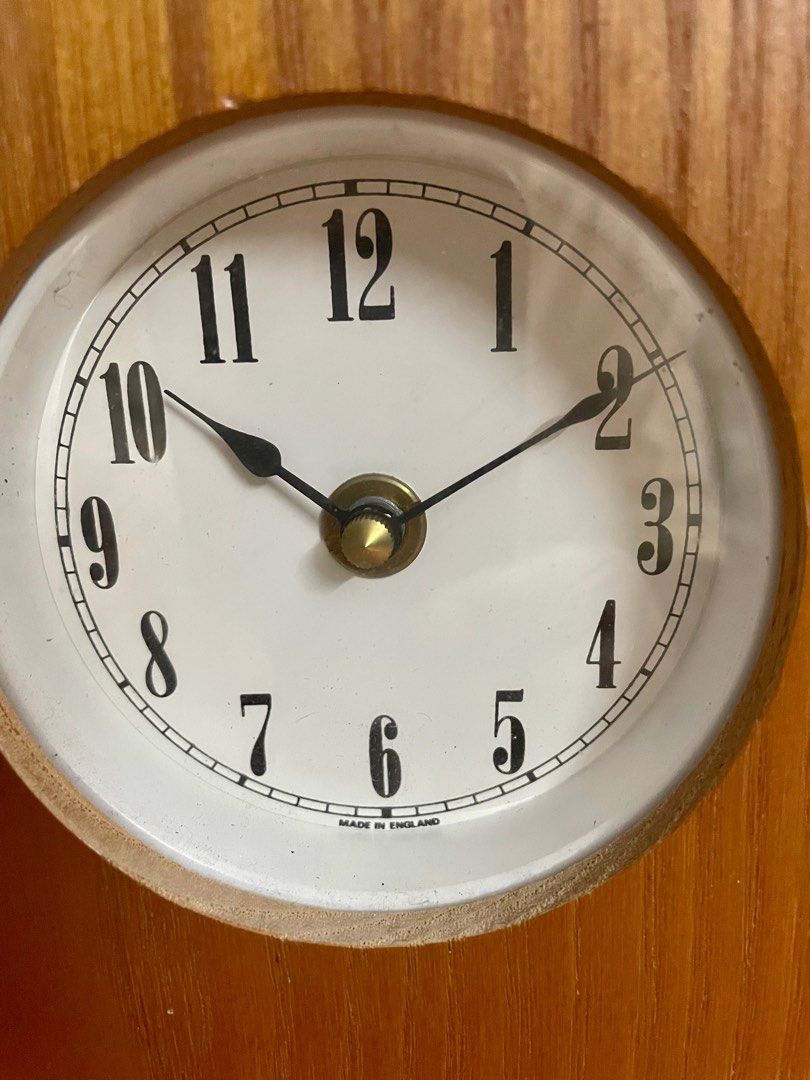 Vintage English Quartz Table Clock Japan Movement Height 23cm ...