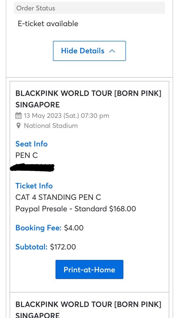 WTT Blackpink 2023 Concert Tickets, Tickets & Vouchers, Event Tickets ...