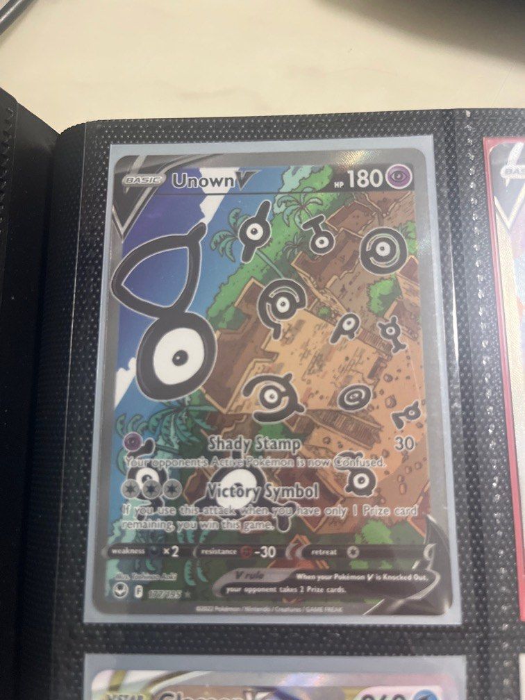 WTT unown v alternate art/aa pokemon card, Hobbies & Toys, Toys & Games ...