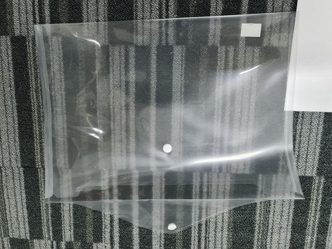 10-pack 10 pieces of CLEAR PLASTIC folder carry folder button A4 Pack ...