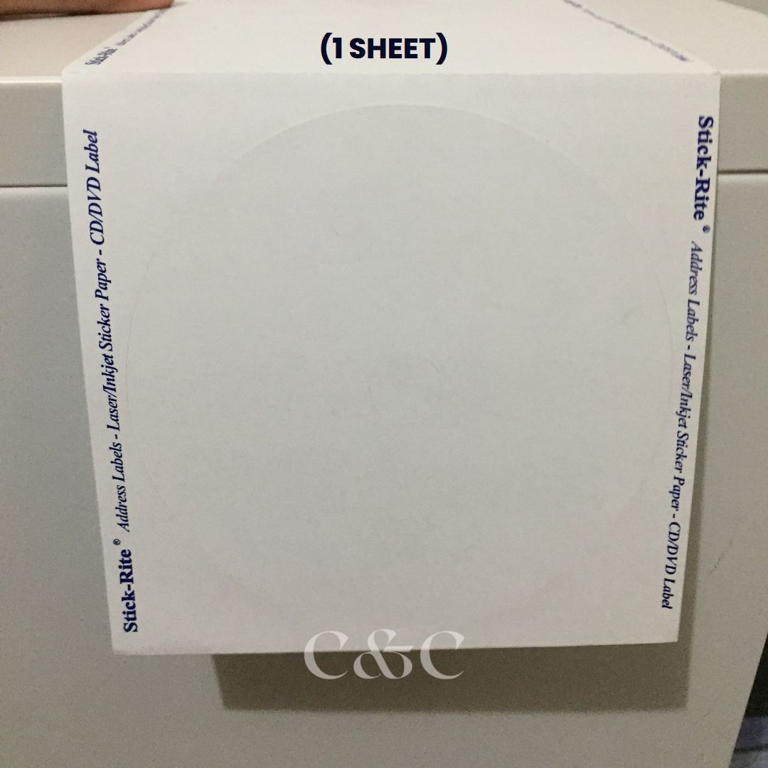20 Sheets Back-to-Back CD/DVD Label Stickers | Claire & Criselle on ...
