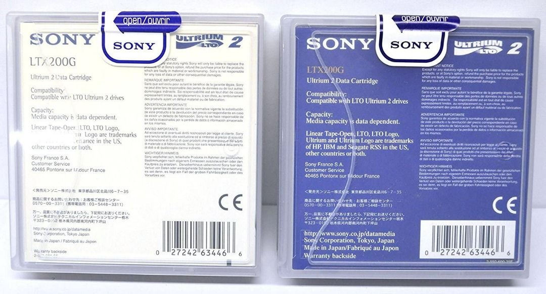 2320) SONY LTX200G LTO ULTRIUM TAPE CARTRIDGE LTO-2 200GB (NATIVE ...