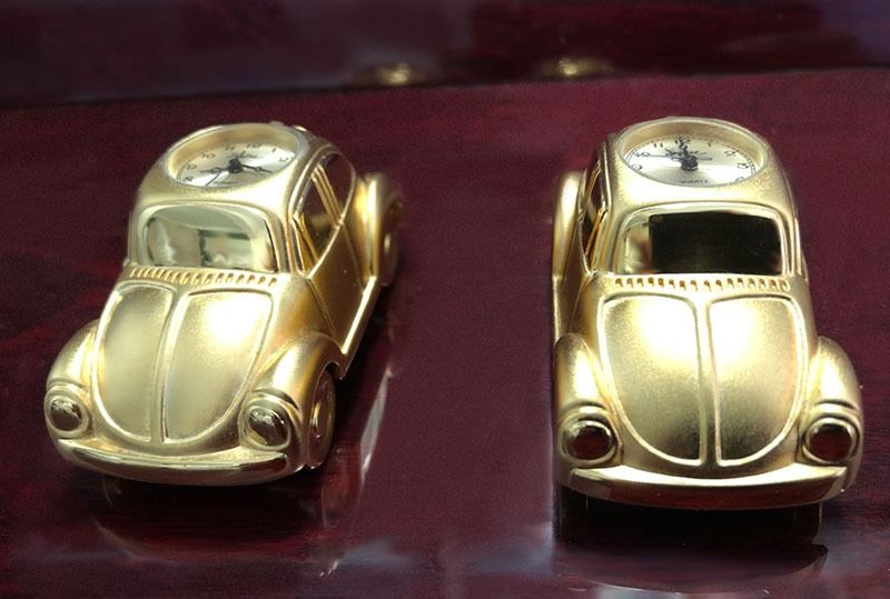 24K Gold Cars with Clock, Hobbies & Toys, Toys & Games on Carousell