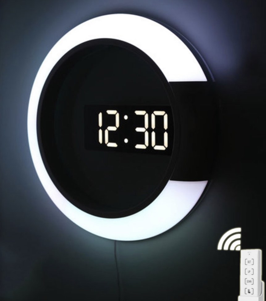 3D LED Digital Clock (White), Furniture & Home Living, Home Decor ...