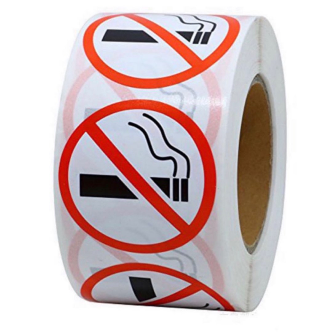 500pcs/Roll No Smoking Sign Warning Stickers, Hobbies & Toys ...