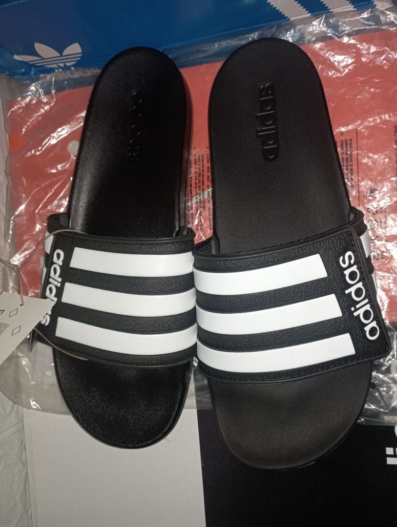 Adidas Adilette Comfort Slides Adjustable, Men's Fashion, Footwear, Slippers & Slides on Carousell