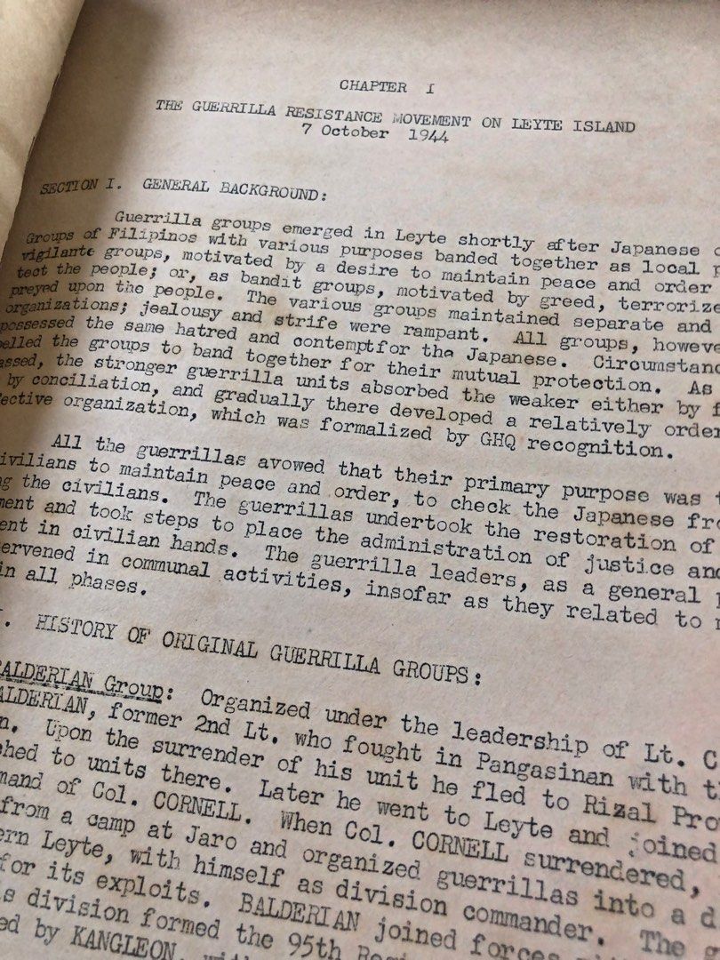 Antique Rare Filipiniana Publication GUERRILLA RESISTANCE MOVEMENTS IN ...