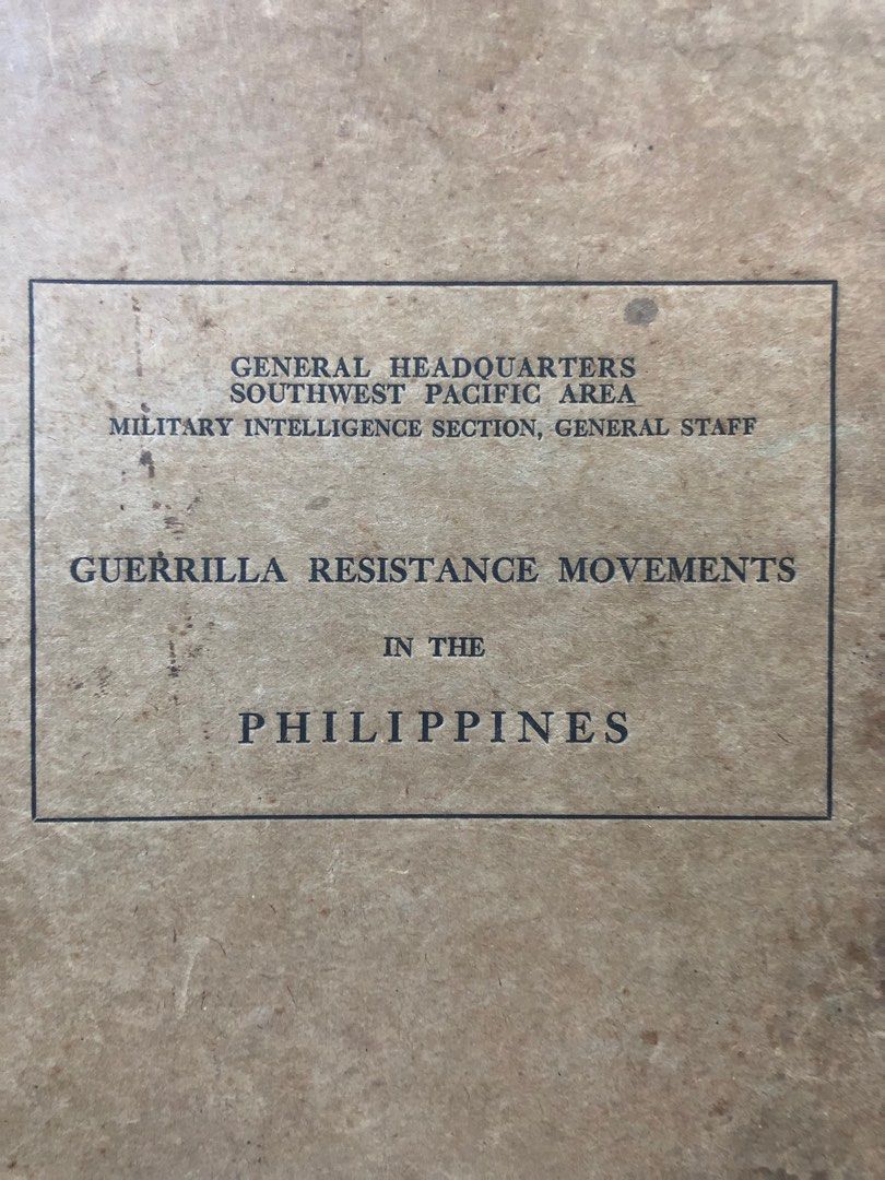 Antique Rare Filipiniana Publication GUERRILLA RESISTANCE MOVEMENTS IN ...