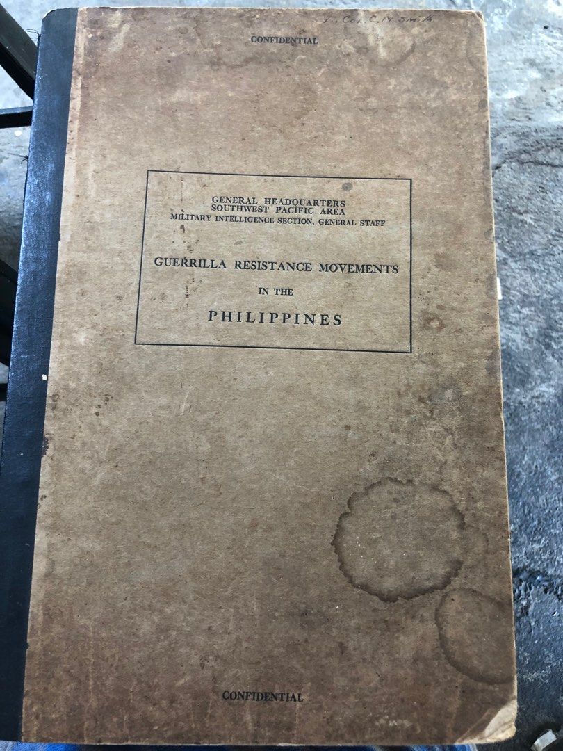 Antique Rare Filipiniana Publication GUERRILLA RESISTANCE MOVEMENTS IN ...