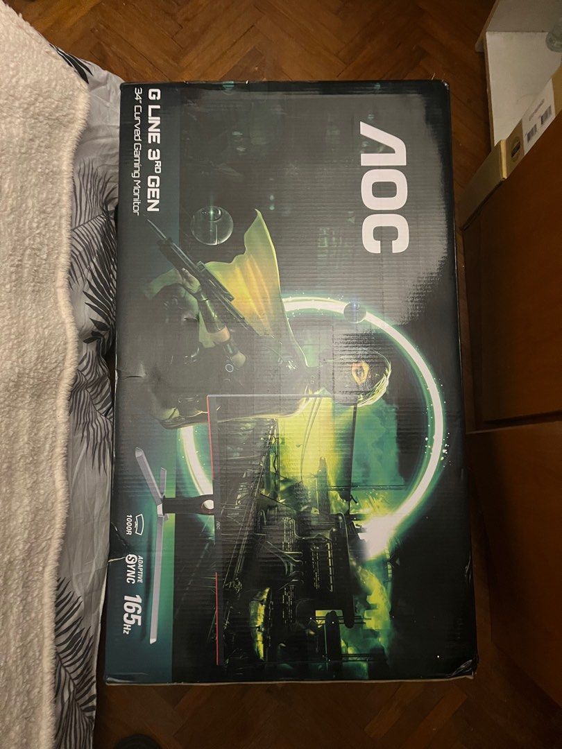 AOC 34" Ultrawide 1000R Curve 4k Gaming Monitor 3440x1440 HDR 165Hz ...