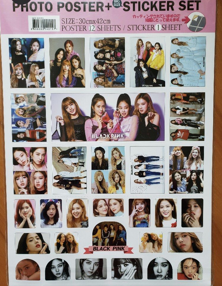 Blackpink (1 sticker/ 12 posters), 興趣及遊戲, 收藏品及紀念品, 韓流 - Carousell