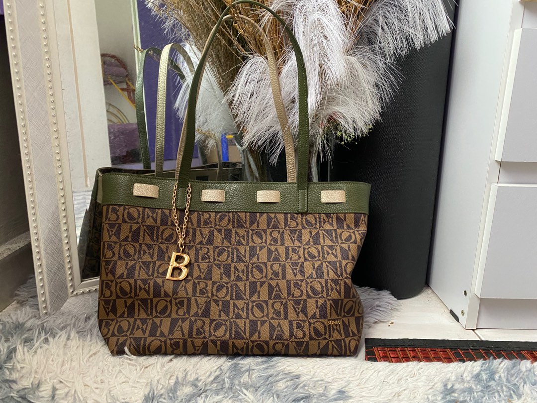 Bonia Monogram Tote Bag, Luxury, Bags & Wallets on Carousell