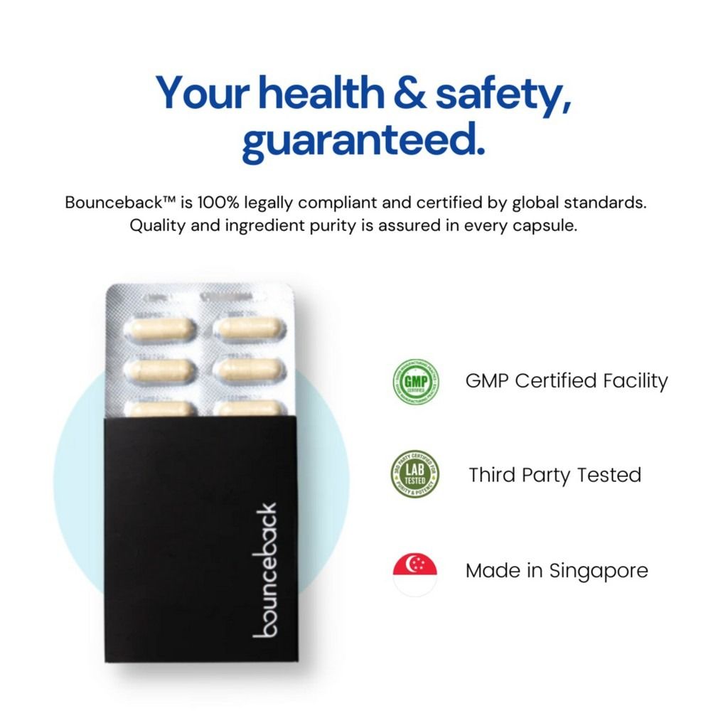 BounceBack Alcohol Tolerance Capsules (Singspore GMP-Cerified), Health ...