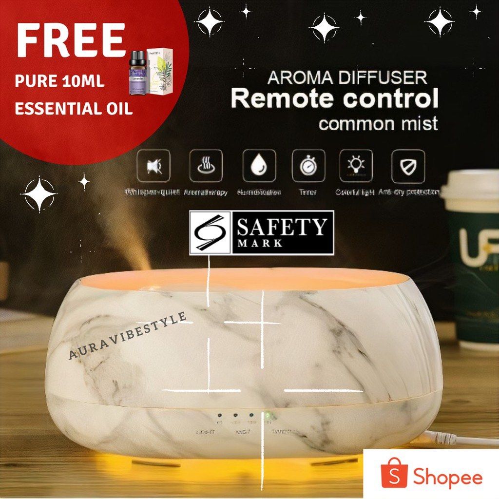 Brand new Korean Style Cloud Mist Aroma Diffuser + 5 x 10ml essential ...