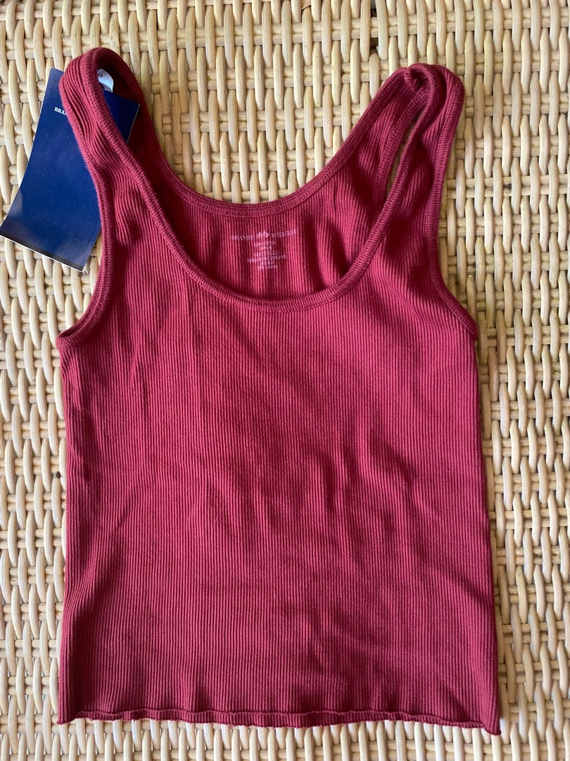Brandy Melville red Sheena tank top, Women's Fashion, Tops, Sleeveless ...