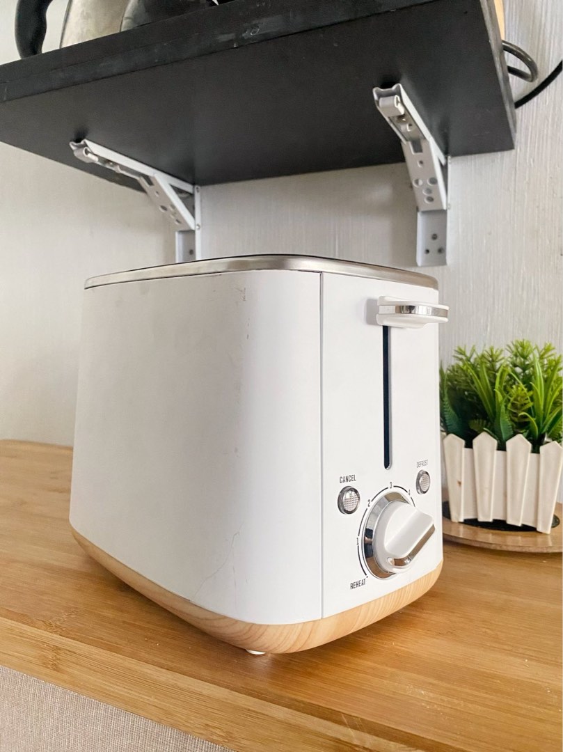 Bread Toaster 2 Slice White/wood on Carousell