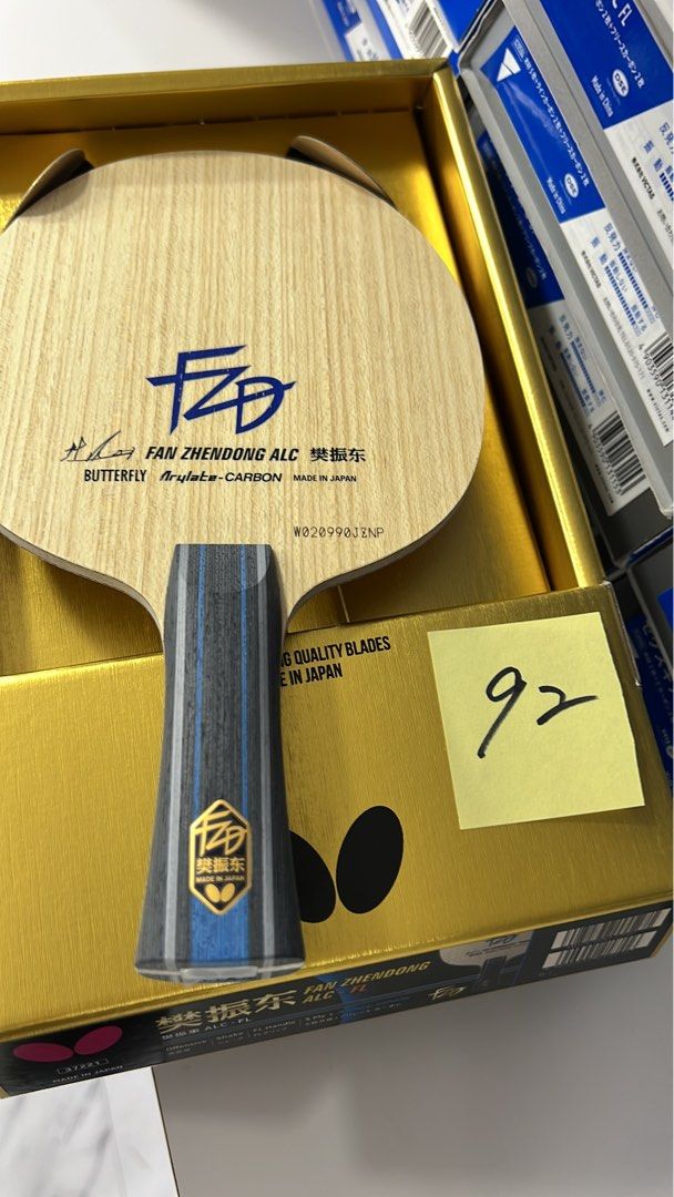 Table Tennis Butterfly Fan Zhendong ALC FL, Sports Equipment, Sports & Games, Racket & Ball ...