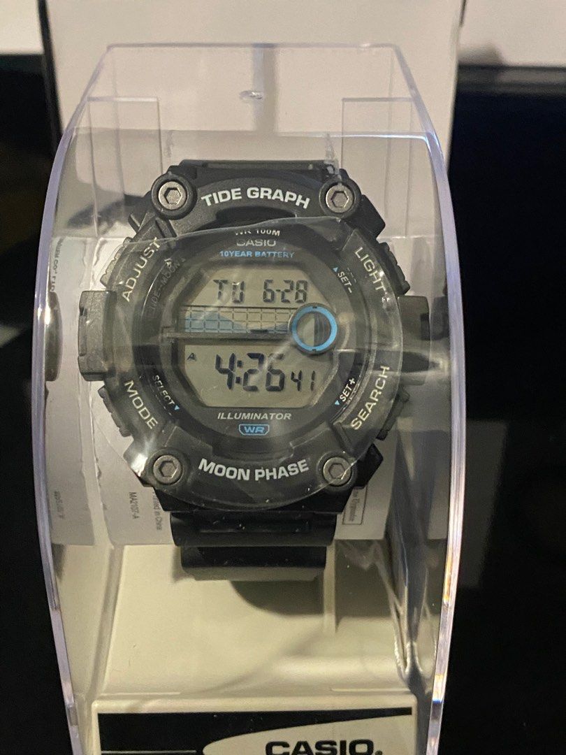 Casio WS1300H-1AVDF moonphase watch, Men's Fashion, Watches ...