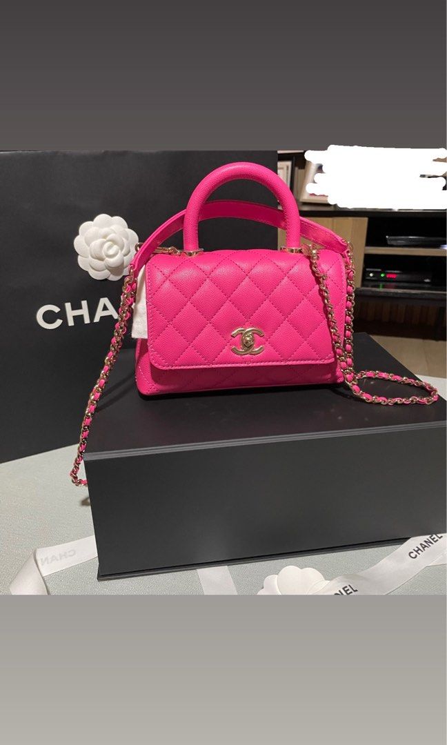 Chanel 22K coco mini handle pink BNIB, Luxury, Bags & Wallets on Carousell