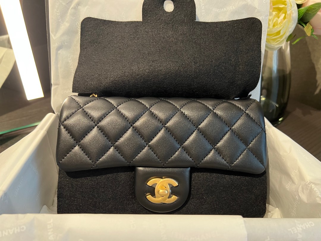 CHANEL 23C Pearl Crush (Mini Rectangular Flap), Luxury, Bags & Wallets ...