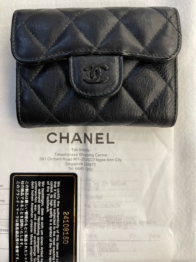 Chanel classic wallet/card holder, Luxury, Bags & Wallets on Carousell
