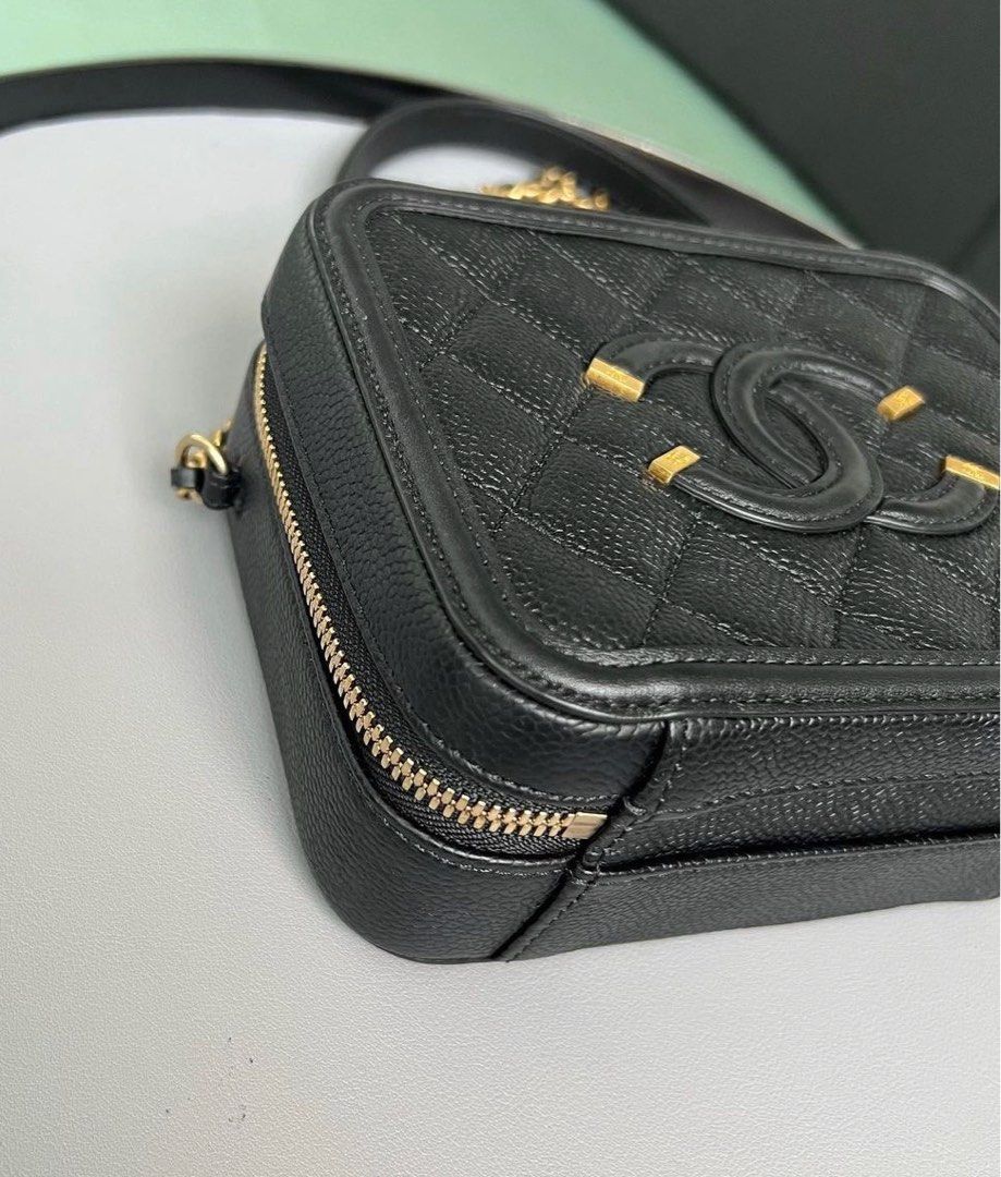 Chanel Filigree Vanity Small Caviar Black Ghw, Luxury, Bags & Wallets ...