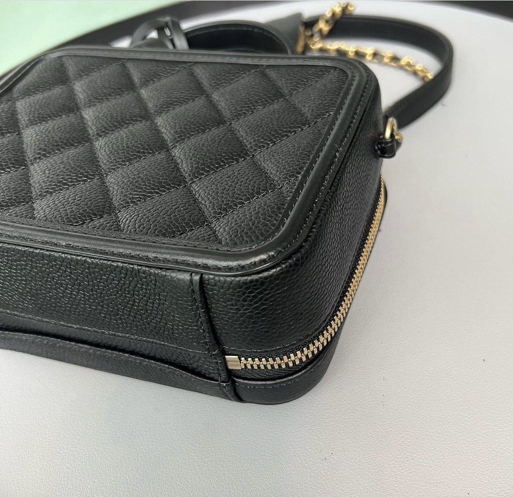 Chanel Filigree Vanity Small Caviar Black Ghw, Luxury, Bags & Wallets ...