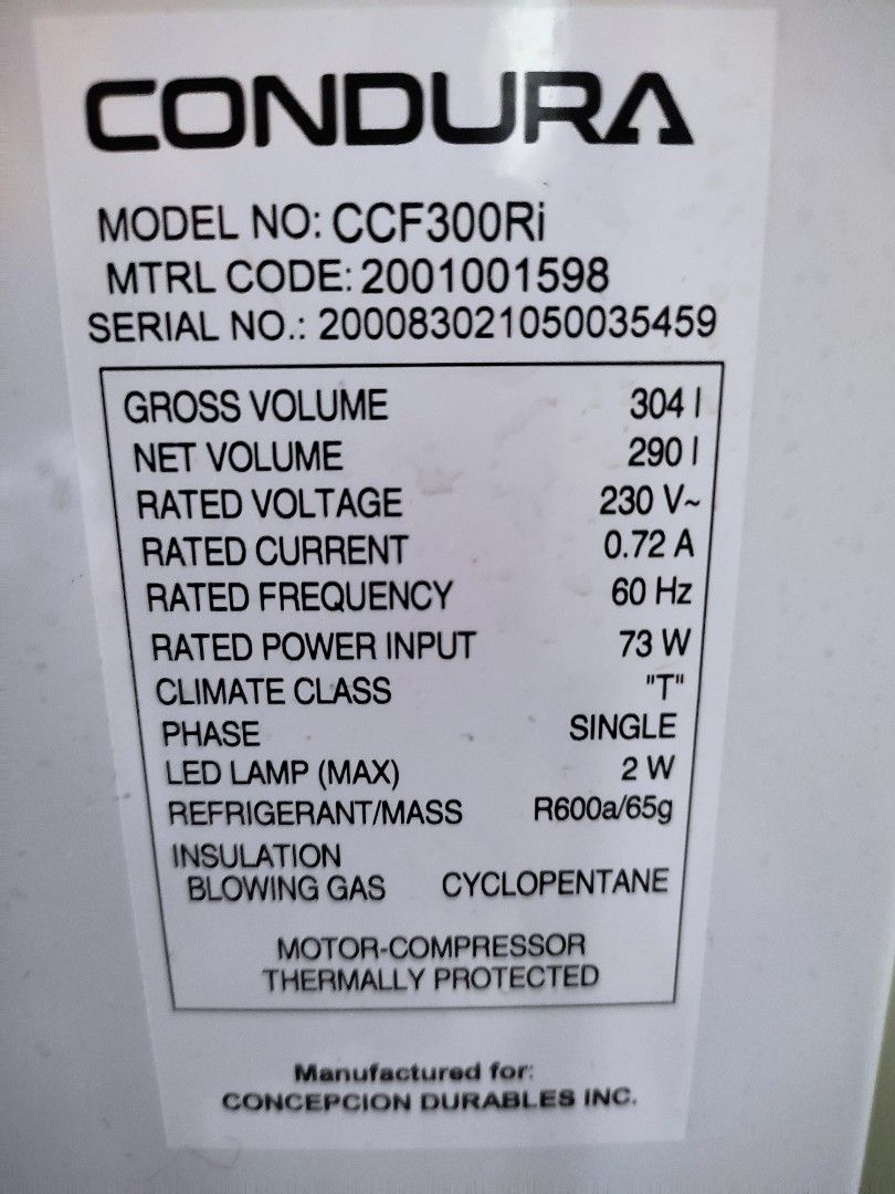 Chest Freezer Condura, TV & Home Appliances, Kitchen Appliances ...