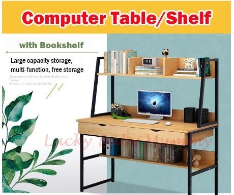Computer Tables with Bookshelf/Study Table/Laptop Table/Desk, Furniture ...