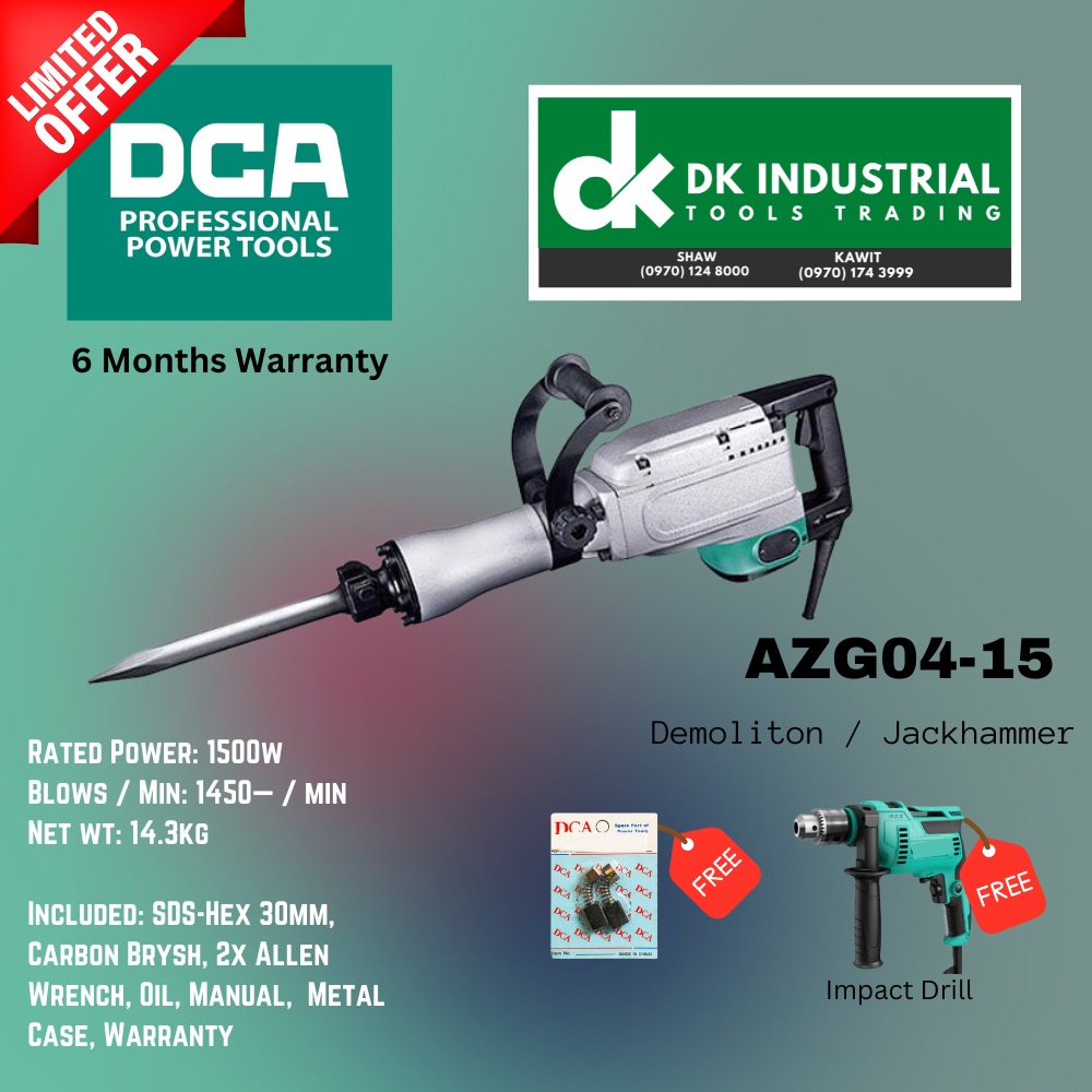 DCA AZG04-15 Demolition Hammer Jackhammer, Commercial & Industrial ...