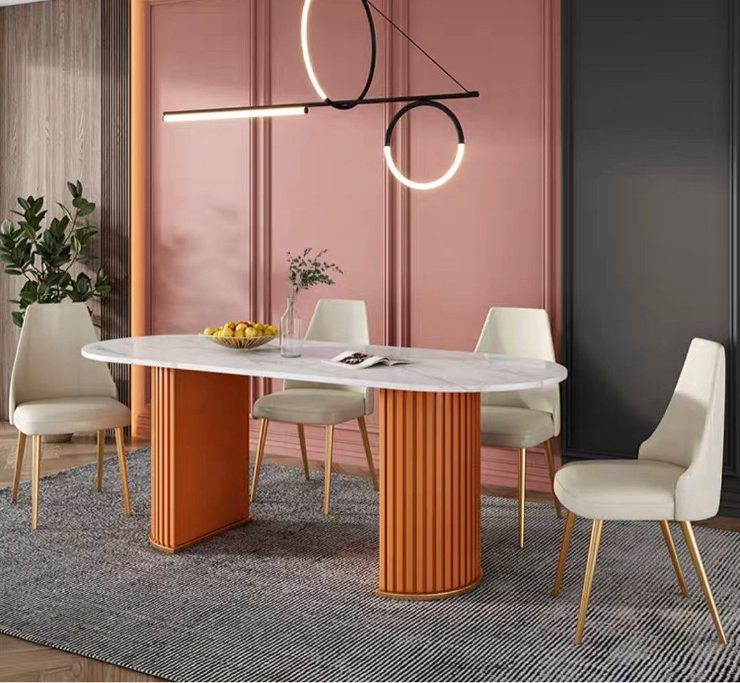 Fluted Panel Dining Table, Furniture & Home Living, Furniture, Tables ...