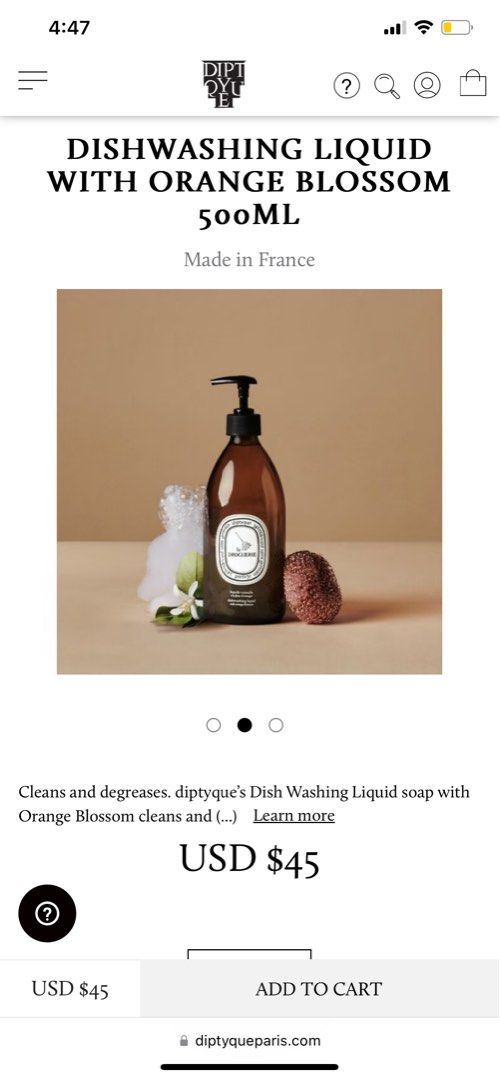 diptyque leather and wood care lotion & dishwashing liquid, Furniture ...