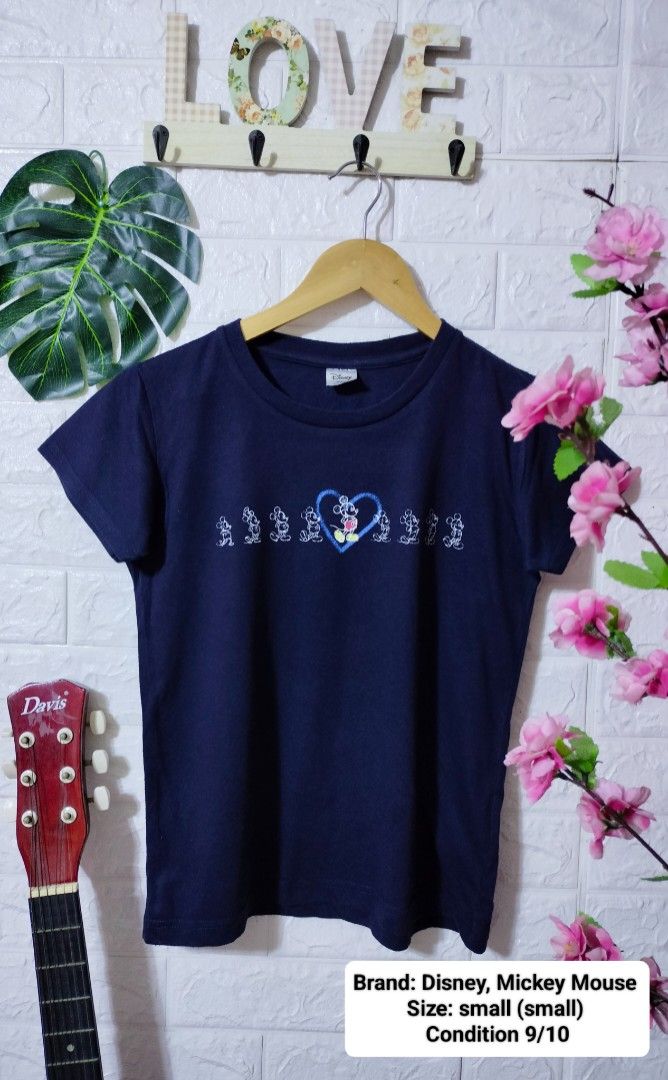 Disney Mickey Mouse Navy Blue Top on Carousell