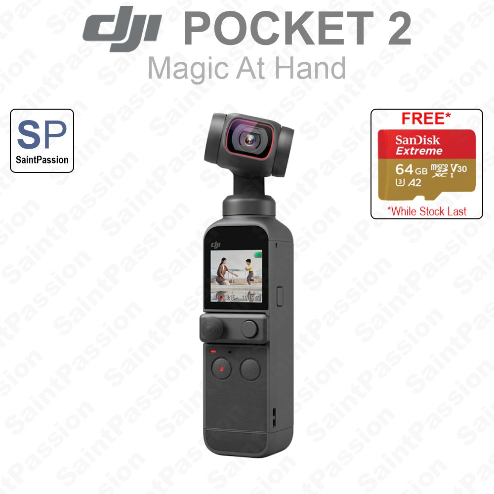 DJI Pocket 2, 4K/60fps Smallest 3-axis Gimbal Stabilized Handheld ...