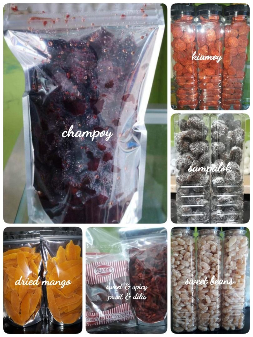 DRIED MANGOES, CHAMPOY, KIAMOY, SAMPALOK, SWEET BEANS, SWEET& SPICY ...