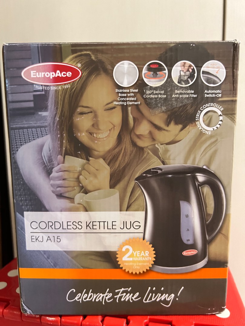 EuropAce Cordless Kettle Jug, TV & Home Appliances, Kitchen Appliances ...