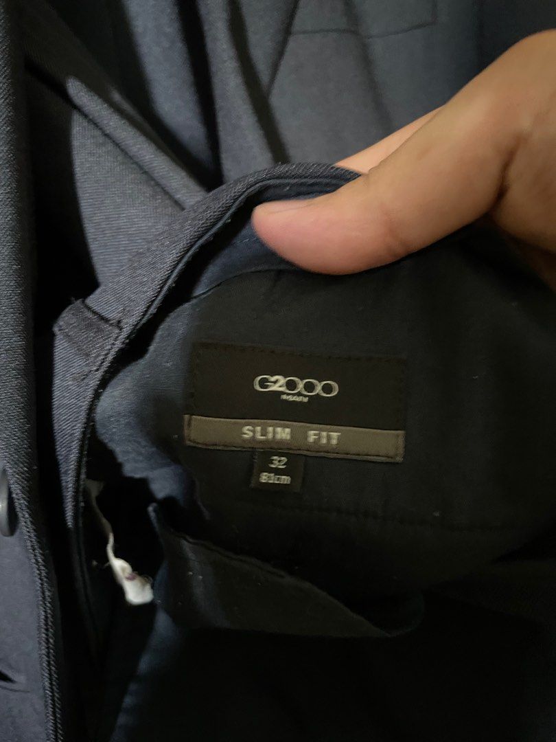 G2000 Navy Blue Slim Fit Full Suit, Men's Fashion, Coats, Jackets and ...