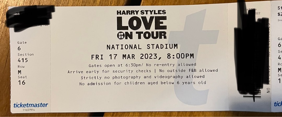 Harry styles tickets, Tickets & Vouchers, Event Tickets on Carousell